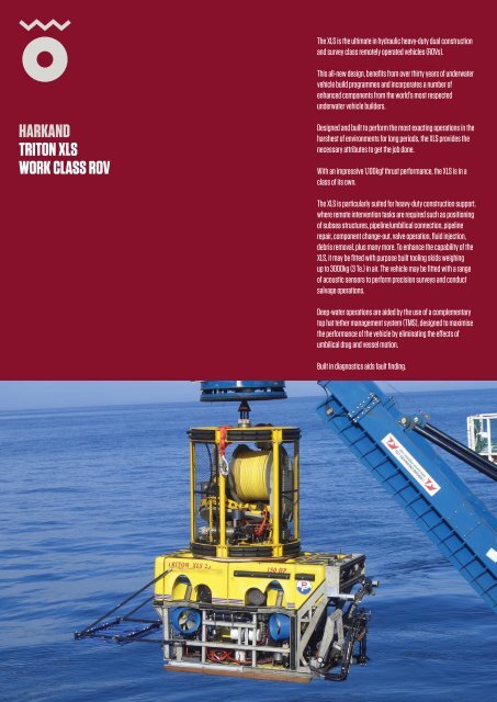 HARKAND TRITON XLS WORK cLASS ROV