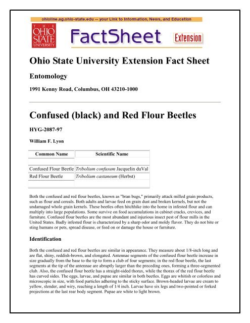 Ohio State University Extension Fact Sheet Entomology