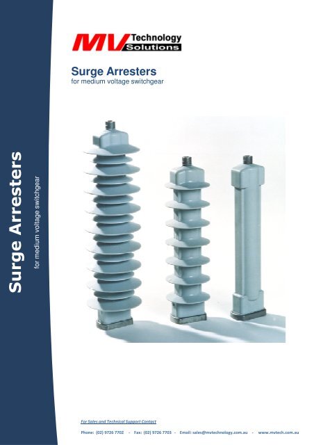 Surge Arresters - mvtechnology.com.au