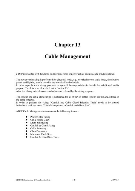 Chapter 13 Cable Management