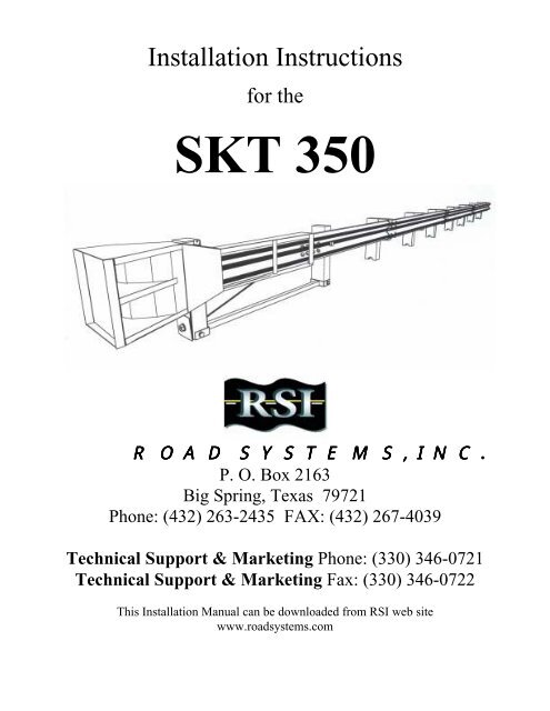 SKT 350 - Road Systems, Inc.