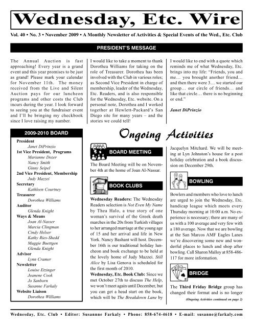 Wednesday, Etc. Wire - Wednesdayetc.org