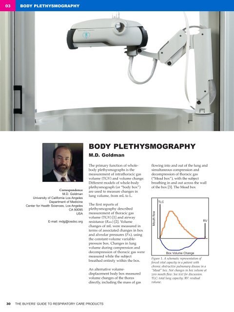 BODY PLETHYSMOGRAPHY - European Respiratory Society