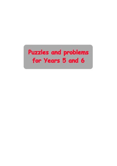 Mathematical challenges for able pupils - Suffolk Maths