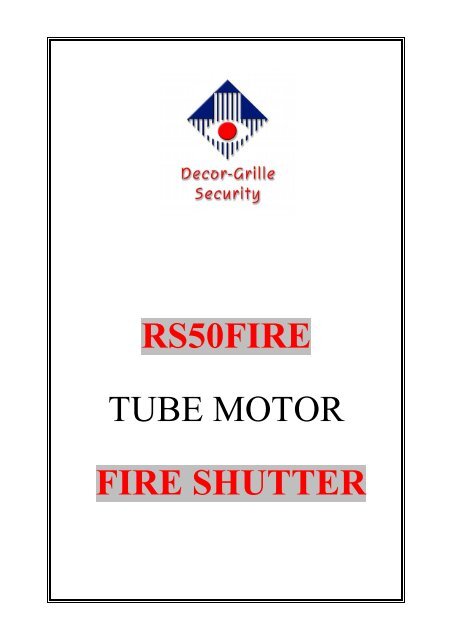 Fire Shutter Tube Motor.pdf - Security Direct