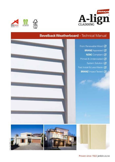 Bevelback Weatherboard – Technical Manual - Jenkin Timber Ltd