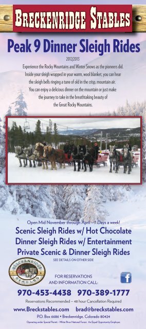 Breck Sleigh FRONT 2013 - Breckenridge Stables