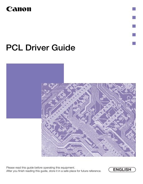 Canon PCL Driver Guide