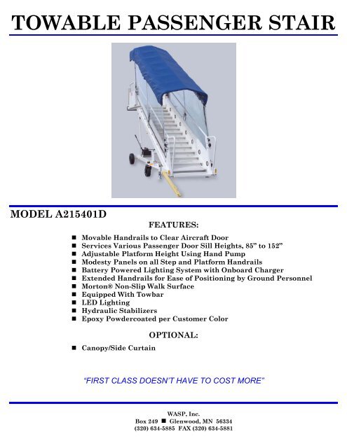 TOWABLE PASSENGER STAIR - WASP Inc.