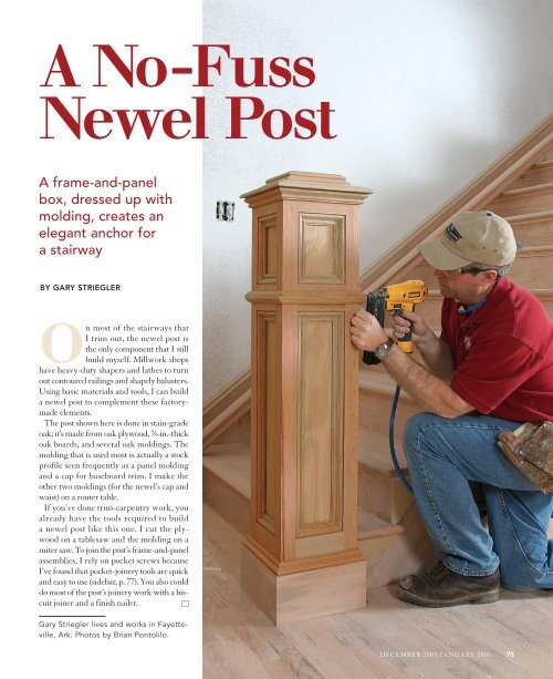 A No-Fuss Newel Post - Fine Homebuilding