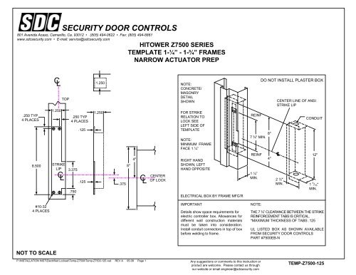 SECURITY DOOR CONTROLS 80