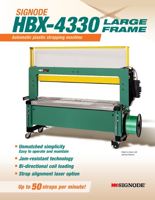 Signode HBX-4330 Large Frame Automatic Plastic Strapping ...