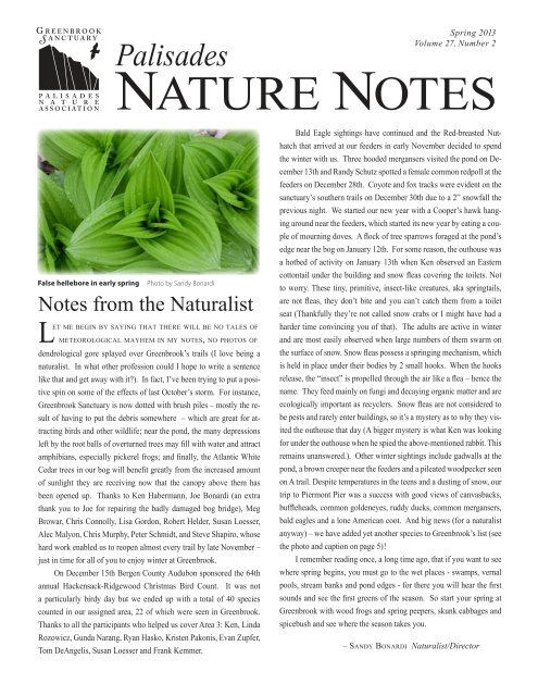 NATURE NOTES - Palisades Interstate Park