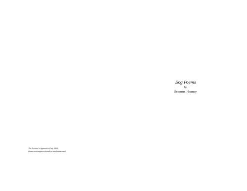 No. 38, Bog Poems - The Sorcerer's Apprentice