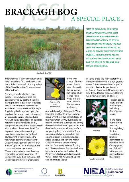 Colour Leaflet of Brackagh Bog ASSI