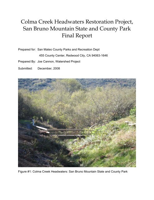 Colma Creek Headwaters Restoration Plan - San Mateo County