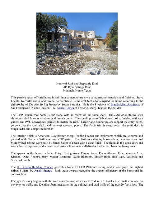 Home of Rick and Stephanie Ertel 205 Byas ... - Hunt Garden Club