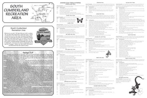 Savage Gulf Trail Map - Friends of South Cumberland State ...