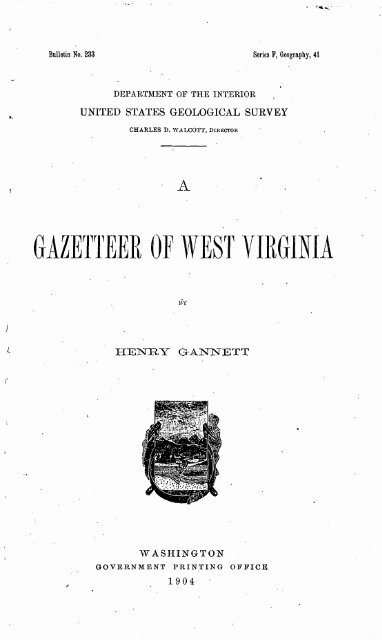 GAZETTEER OF WEST VIRGINIA