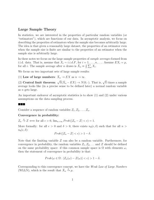 Large Sample Theory