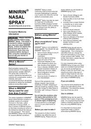 MINIRIN INJECTION - Medsafe