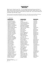 Vascular Plant List - Washington Native Plant Society