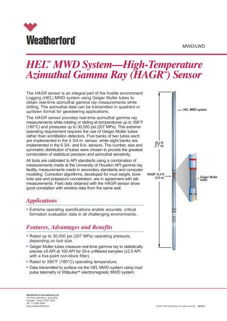 HELTM MWD System—High-Temperature Azimuthal Gamma Ray ...