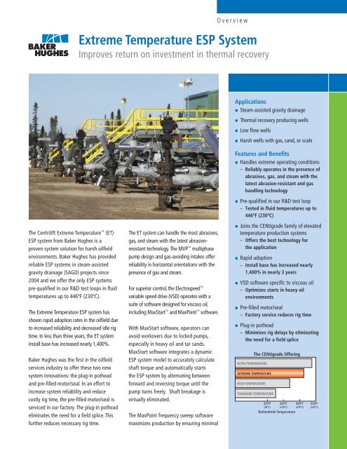 Extreme Temperature ESP System