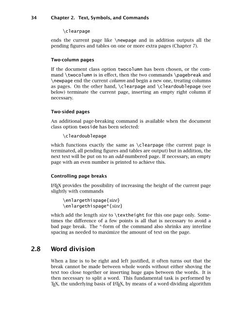 34 Chapter 2. Text, Symbo