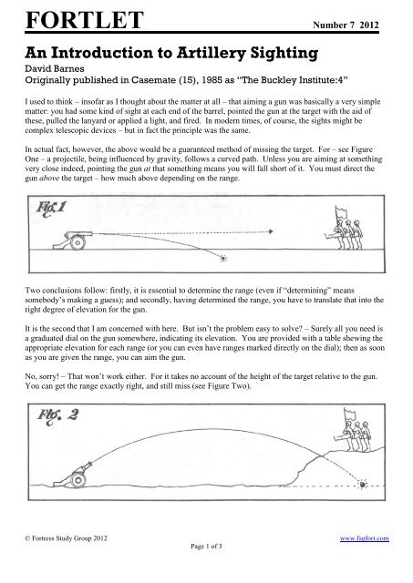 An Introduction to Artillery Sighting - Fortress Study Group