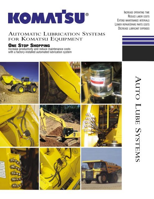 Automatic Lubrication Systems for Komatsu Equipment