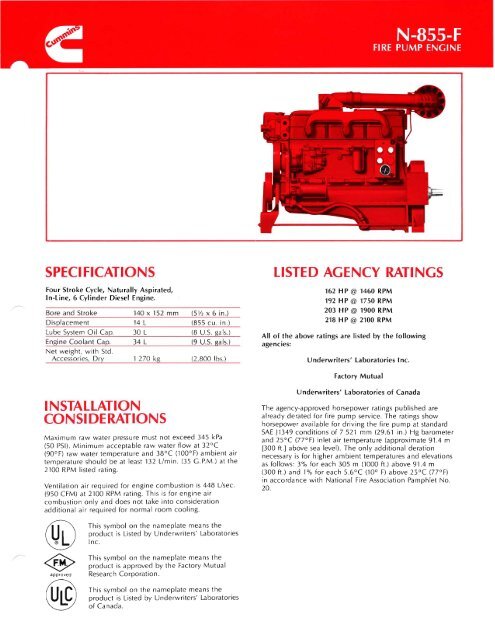 N -855-F - Cummins Fire Power