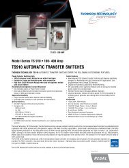 TRANSFER SWITCH CONTROLLER - Thomson Technology