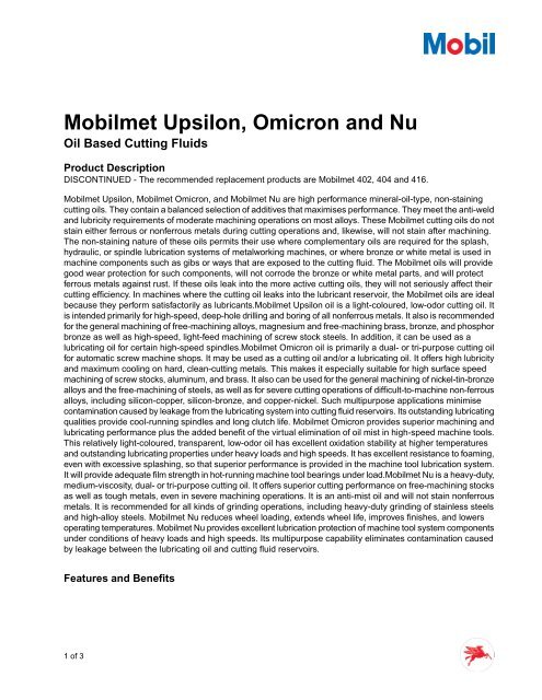 Mobilmet Upsilon, Omicron and Nu - YEMLUB
