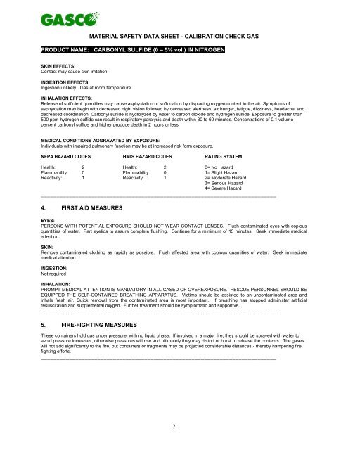 MATERIAL SAFETY DATA SHEE
