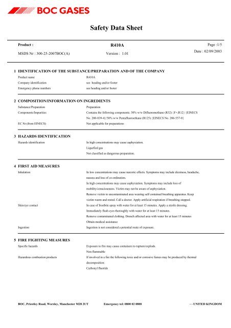 R410a - BOConline UK