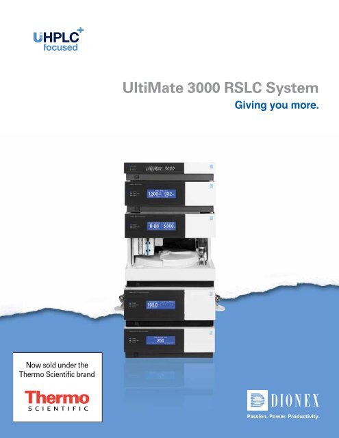 UltiMate 3000 RSLC System Brochure - Dionex