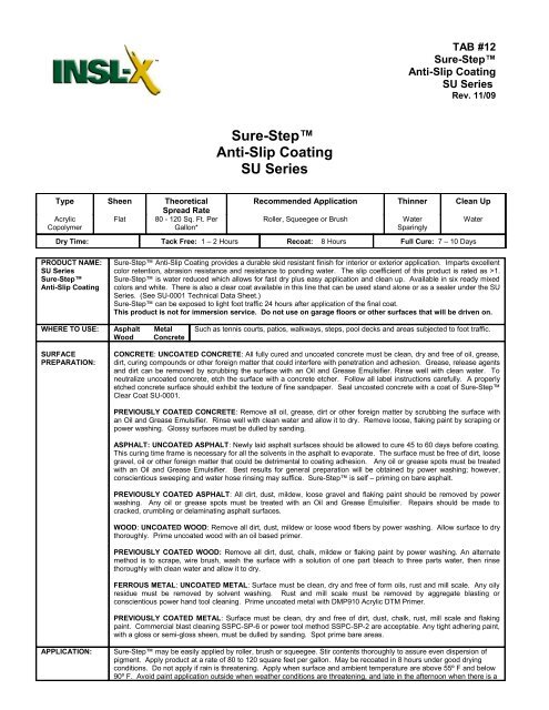 Sure-Step™ Anti-Slip Coating SU Series - Coronado Paint