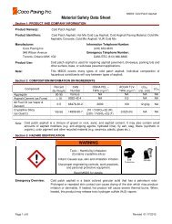material safety data sheet msds for hot mix asphalt - Pike Industries