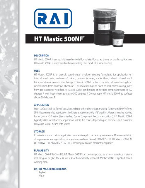 HT Mastic 500NF® - RAI