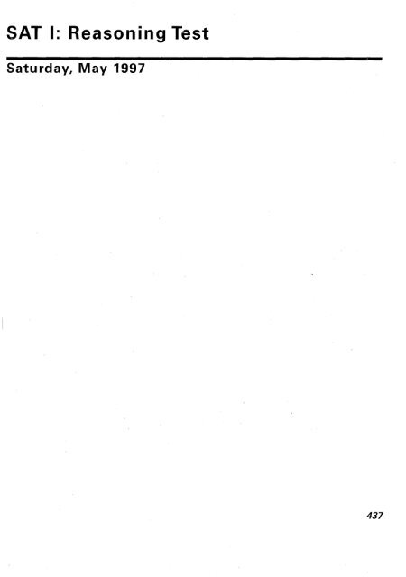 SAT I: Reasoning Test