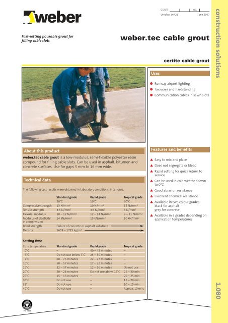 weber.tec cable grout