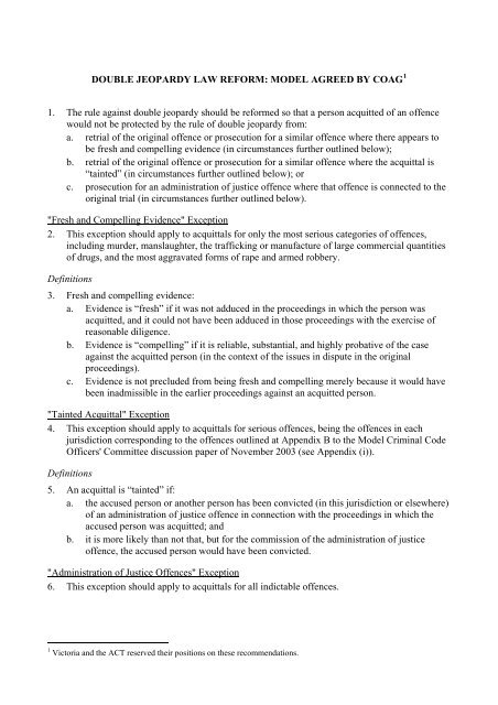 Double Jeopardy Definition