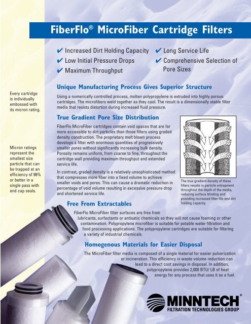 FiberFlo® MicroFiber Cartridge Filters Brochure - Liquidyne