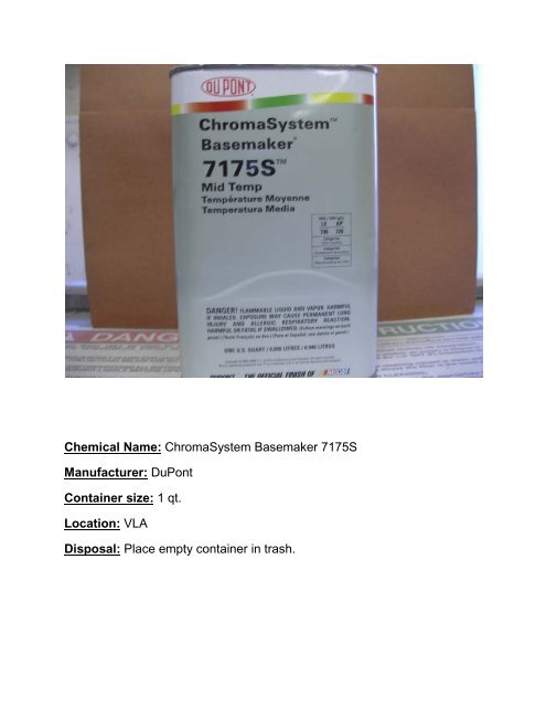 Du Pont ChromaSystem Basemaker 7175S