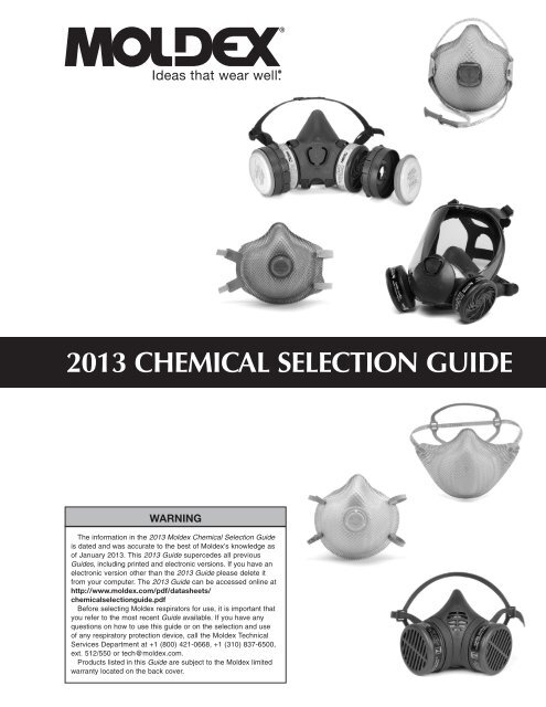 2013 CHEMICAL SELECTION GUIDE - Moldex