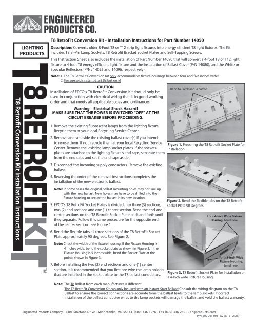 T8 Retrofit Conversion Kit Installation Instructions - Engineered ...