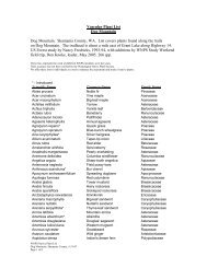 Vascular Plant List - Washington Native Plant Society