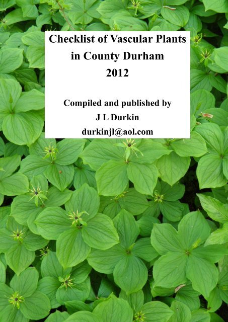 Checklist cover page