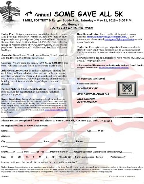 Some Gave All 5k Registration Packet - Georgia National Guard ...